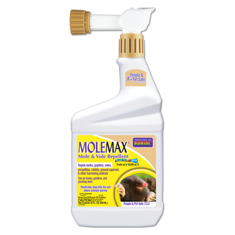 Bonide Molemax Mole & Vole Repellent RTS Hose End 32OZ | Van Putte Gardens